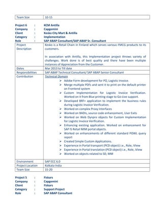 CV_SAP Abap Technical Consultant_Mayank Malpani | PDF