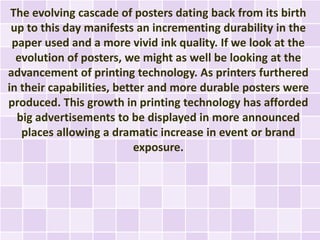 Evolution of Posters | PPT