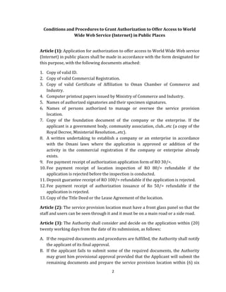 118/2011 On conditions and procedures to grant authorization to offer ...