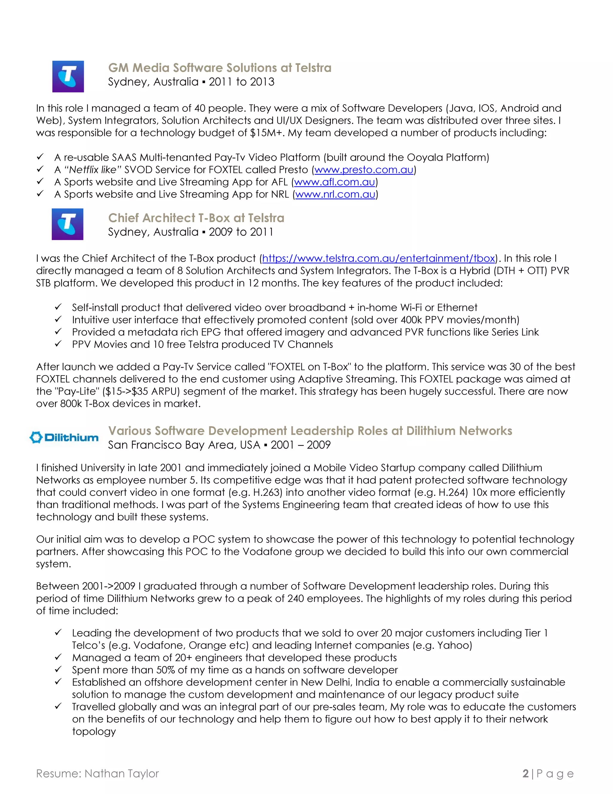 Nathan Taylor Resume | PDF