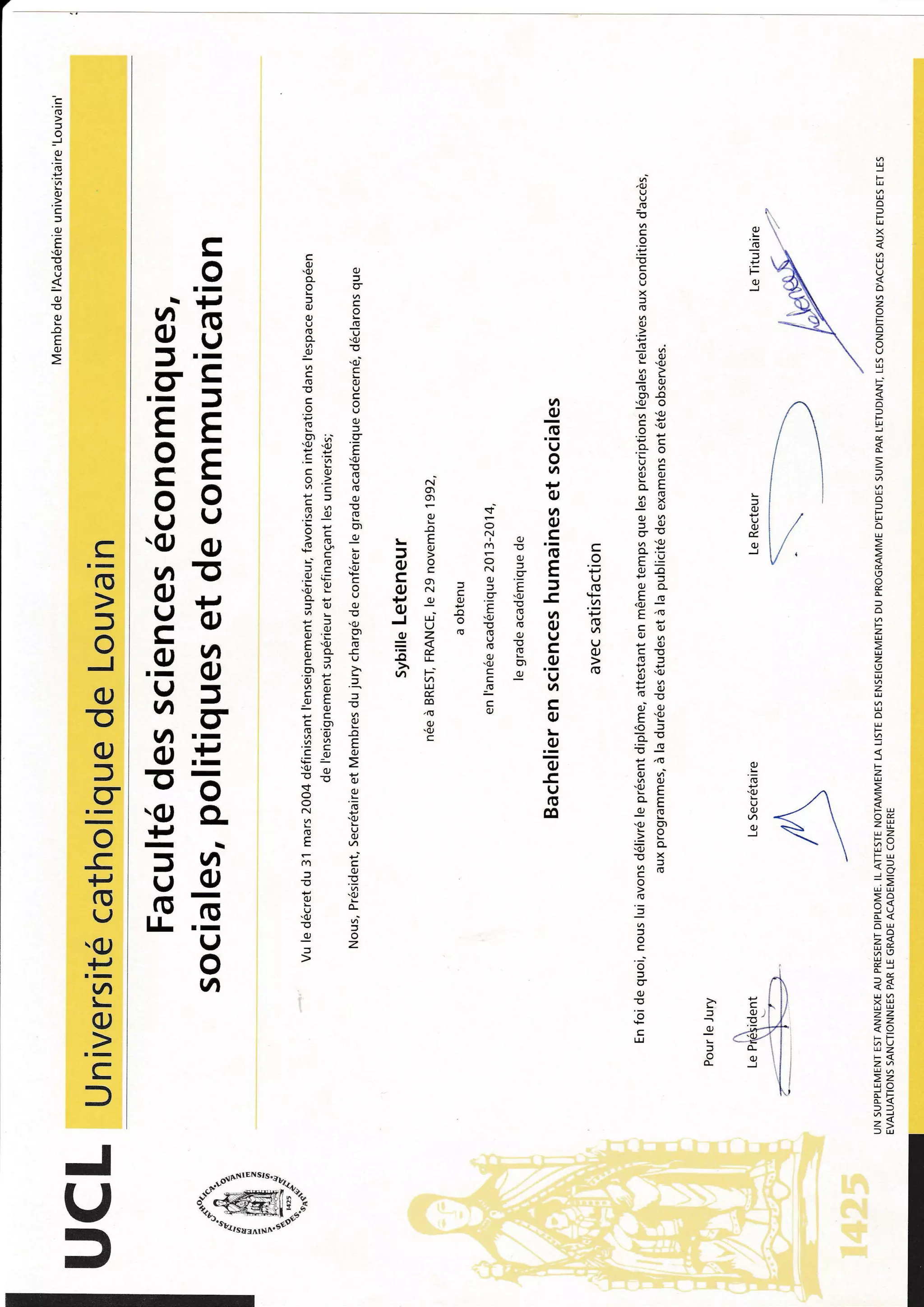 Diplôme Bachelier | PDF