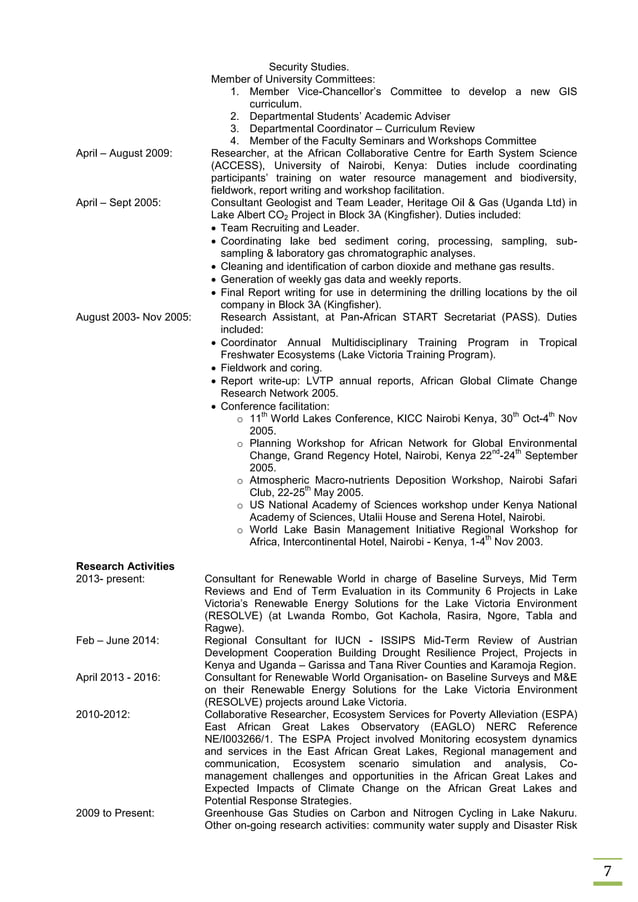 CV_Dr_Samuel Ochola_2016 | PDF