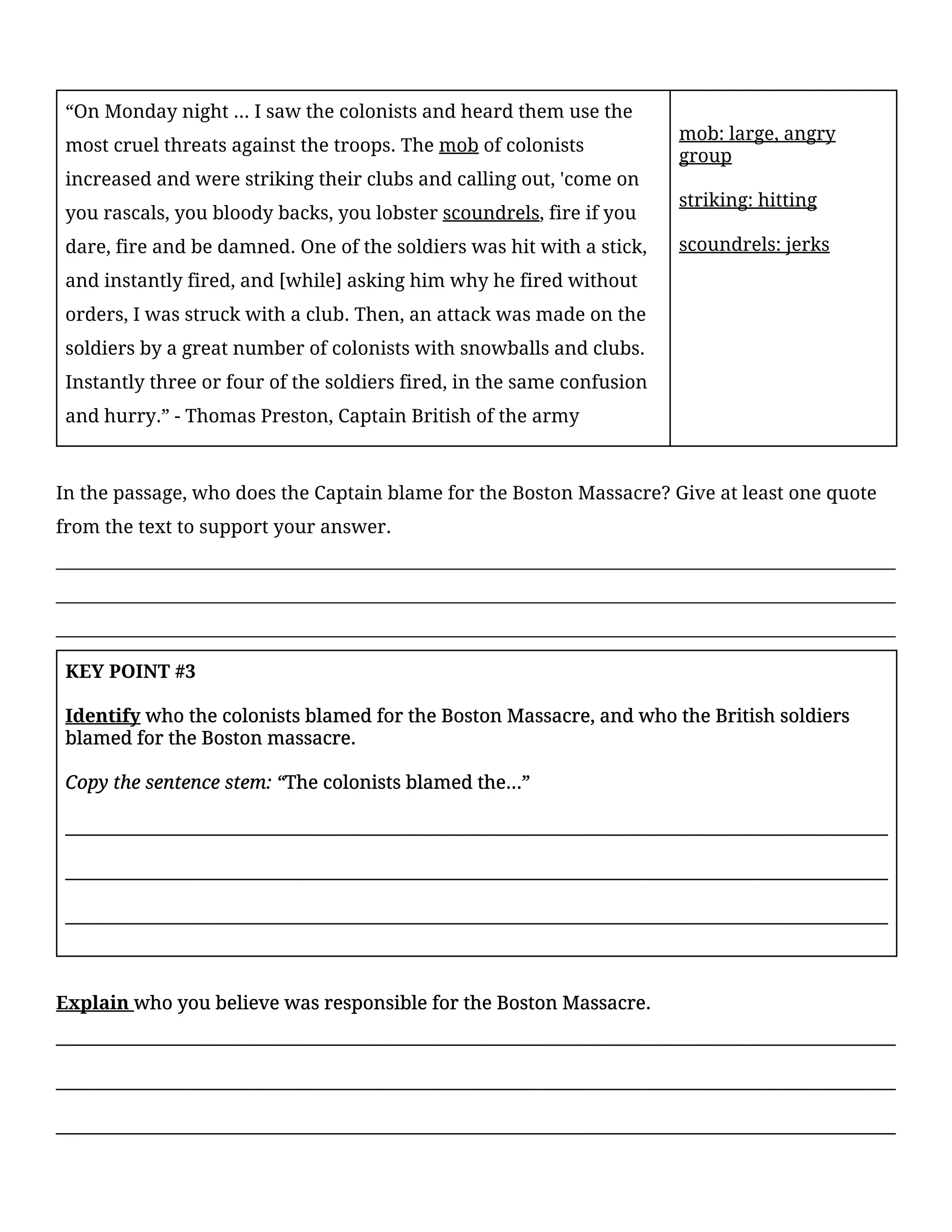 BostonMassacreAccomodatedMaterials | PDF