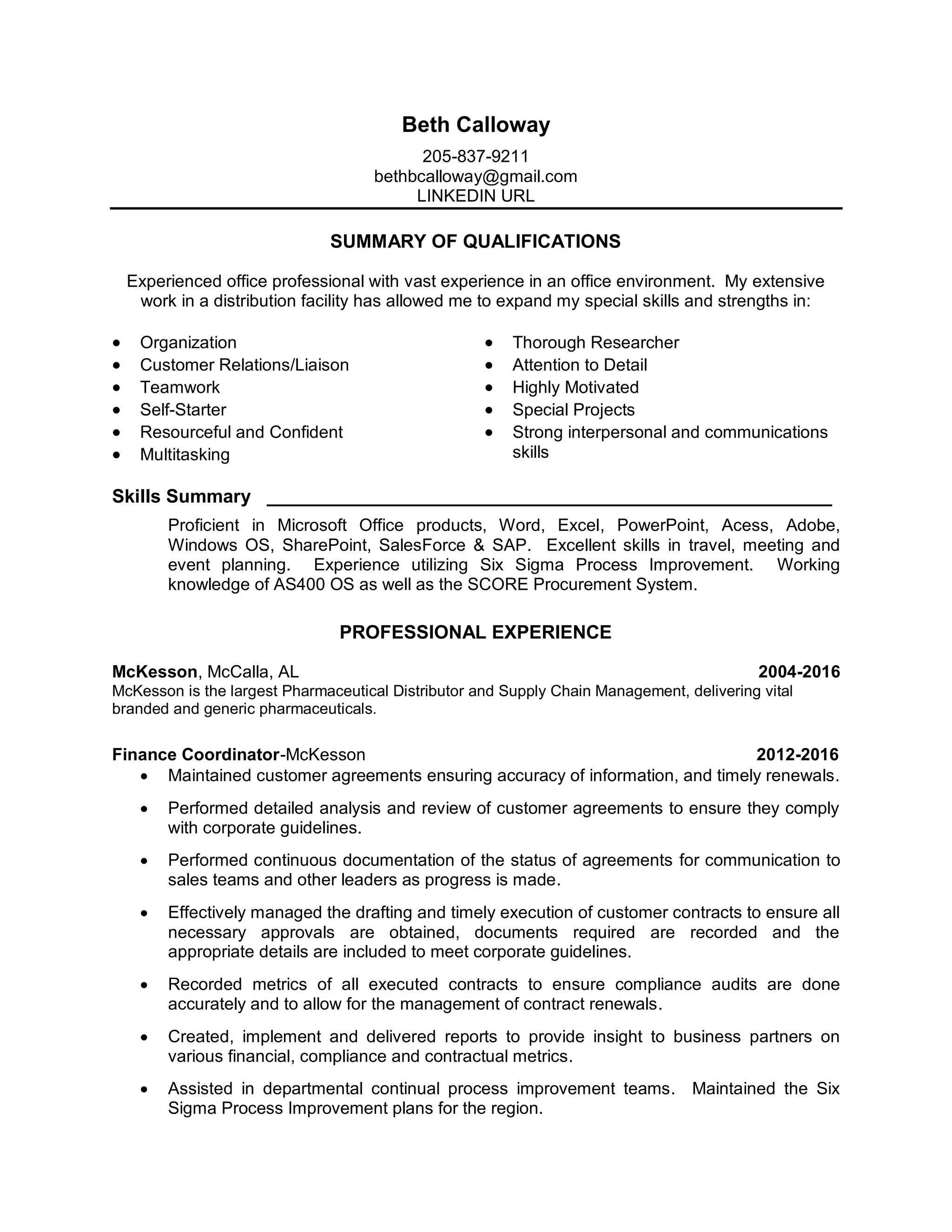 Beth Calloway Resume_09-19-2016 | PDF