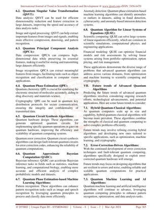 Advancements and Future Trends in Advanced Quantum Algorithms A Prompt Science Analysis | PDF