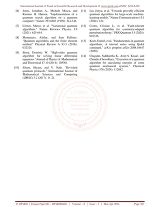 Advancements and Future Trends in Advanced Quantum Algorithms A Prompt ...