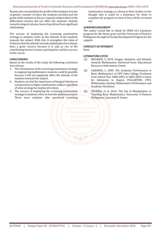 Attitude of Students towards Integral Calculus through the Screening ...