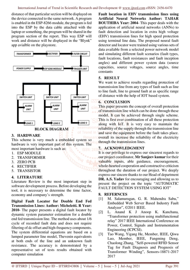 Automatic Fault Detection System With Iot Based Pdf