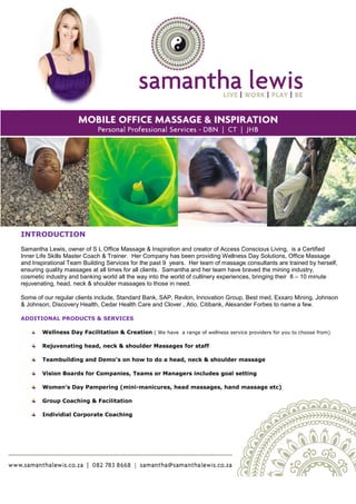 Company Profile Office Massage & Inspiration 2015 | PDF