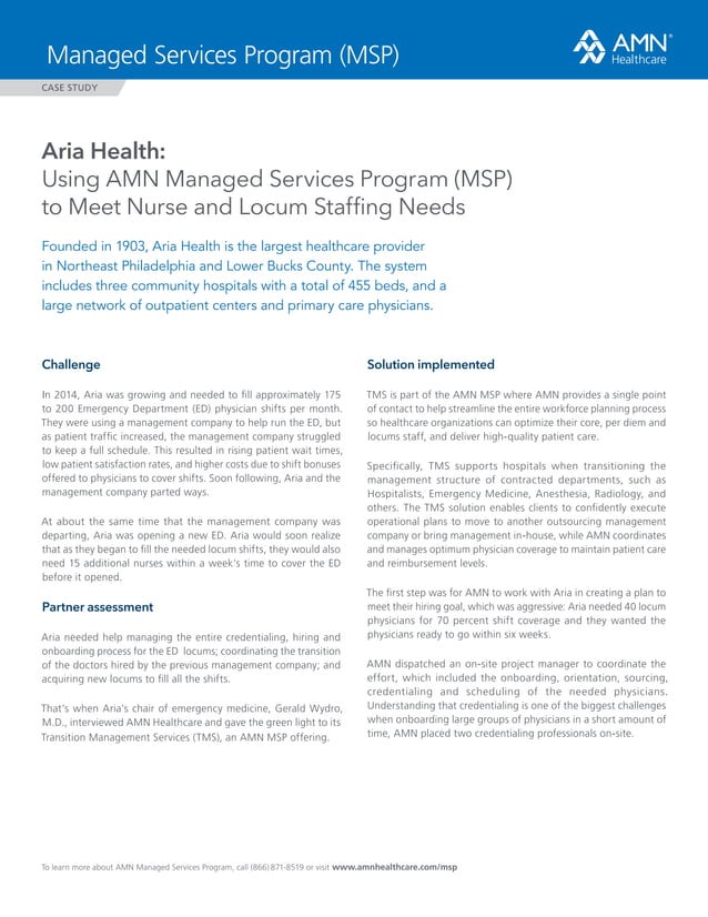 Aria case study 2016 | PDF