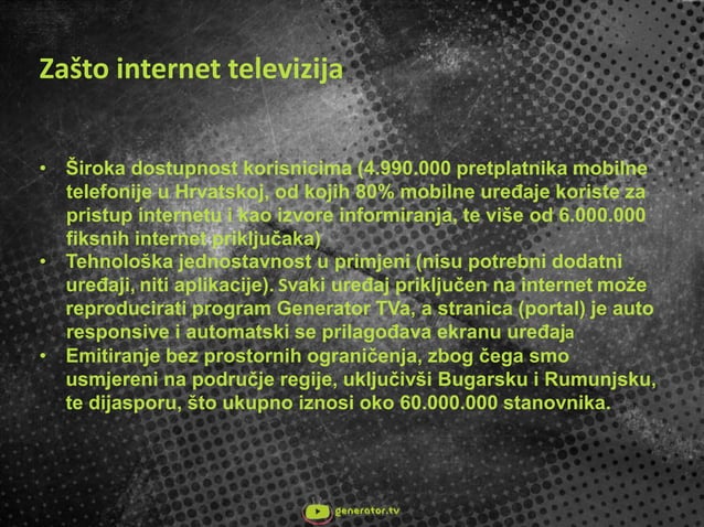 GeneratorTV PP prezentacija | PPT | Free Download
