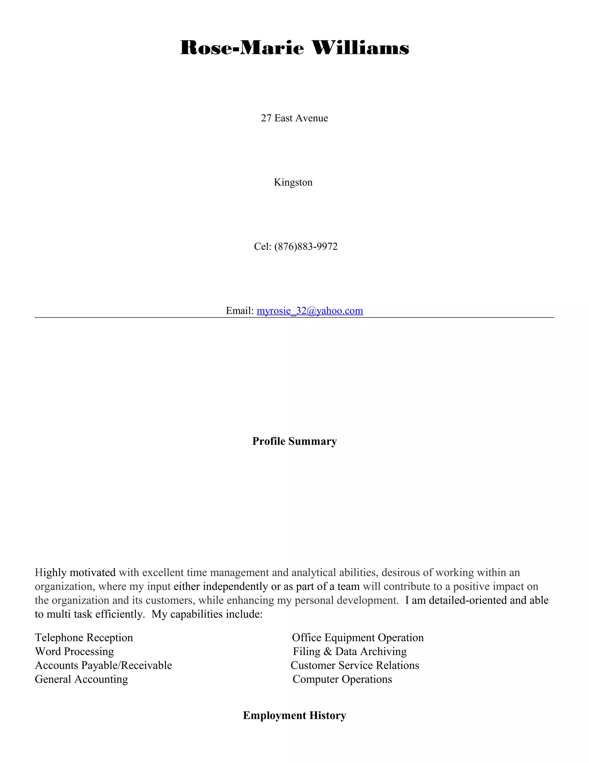 Rose-Marie Resume | DOC