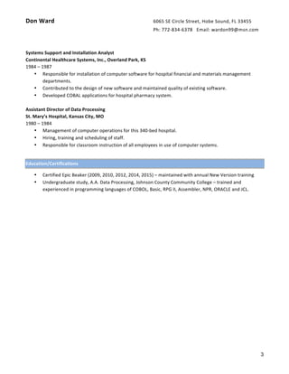 Don Ward Beaker Resume | PDF