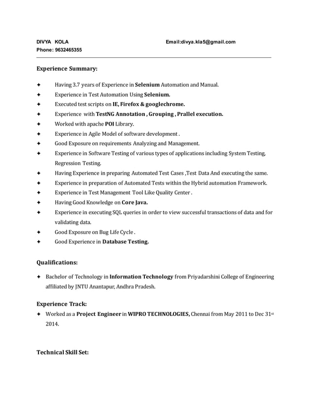 Divya_Resume | PDF