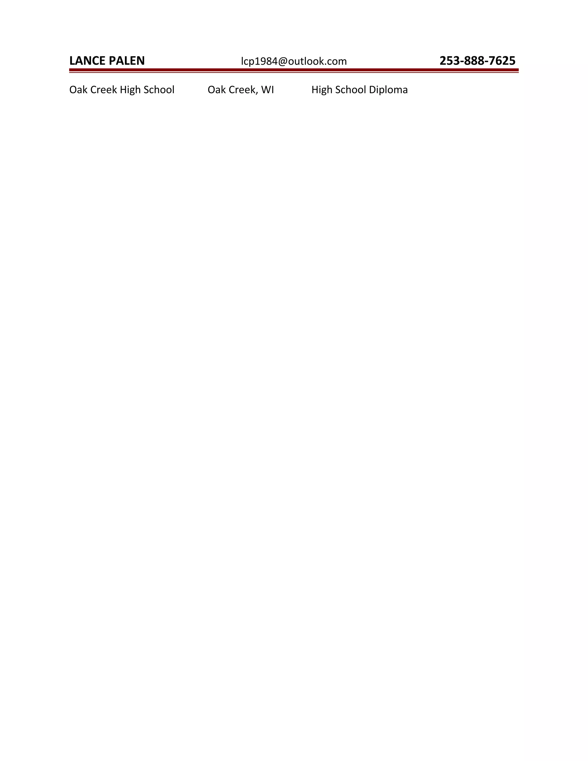 lance resume II | DOC