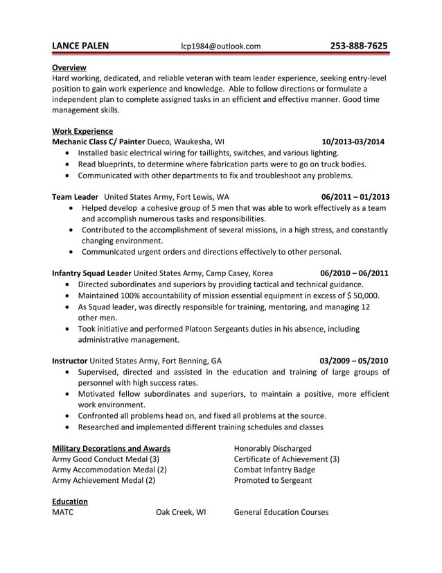 lance resume II | PDF