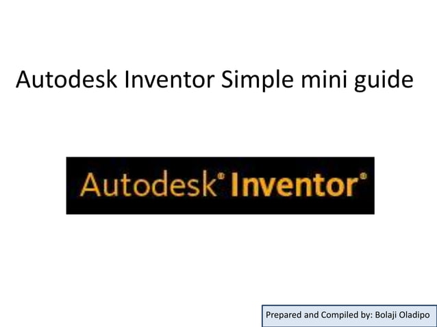 Autodesk Inventor mini guide upload | PDF