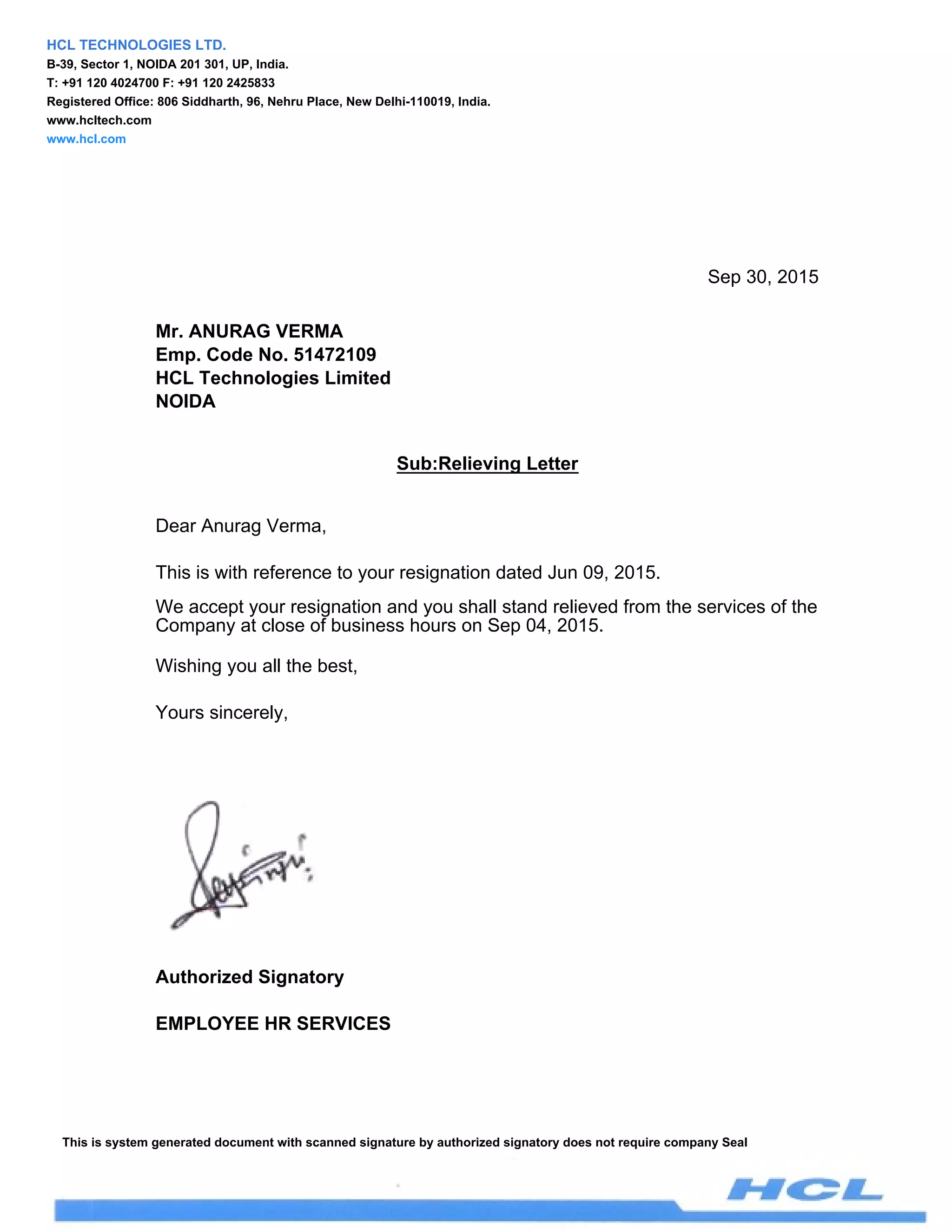 RelievingLetter | PDF