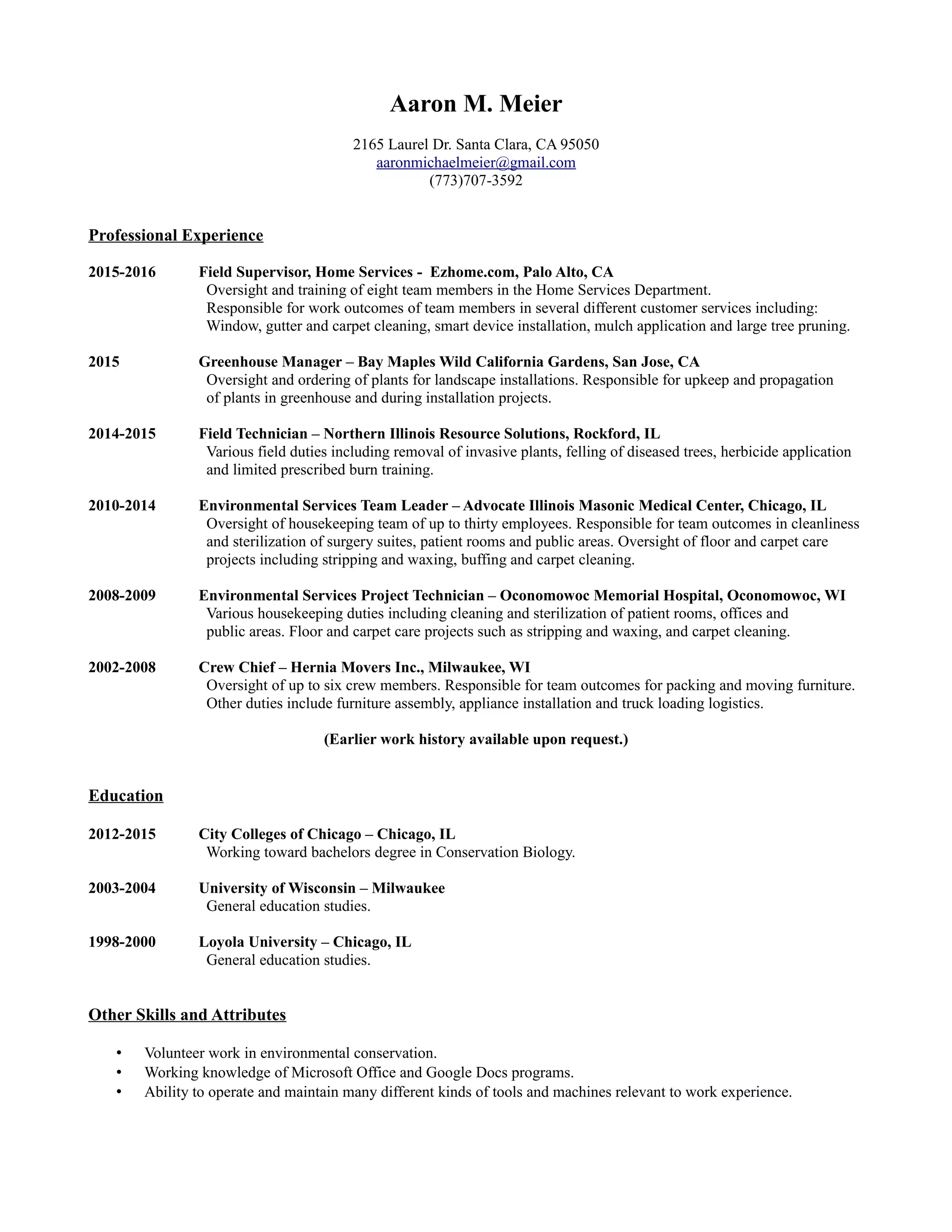aaronmeierresume | PDF