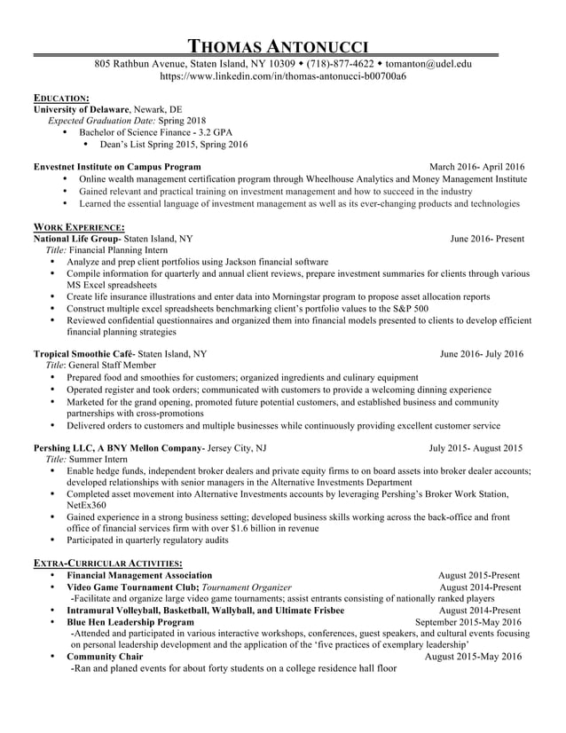Thomas Antonucci Current Resume | PDF