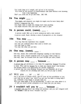 52 cards with language patterns from nlp & milton erickson | PDF