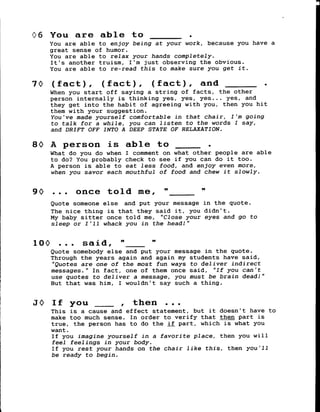 Milton Model Language Patterns