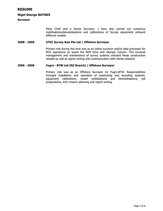 Nigel BAYNES - CV_ March 15 | PDF