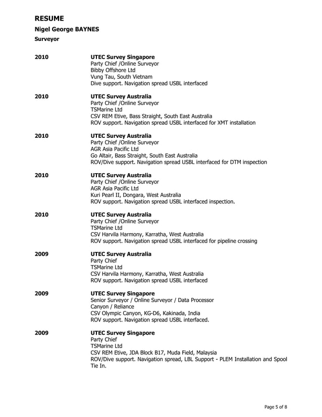 Nigel BAYNES - CV_ March 15 | PDF