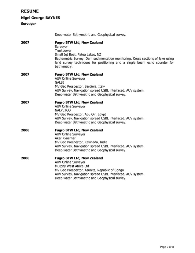 Nigel BAYNES - CV_ March 15 | PDF