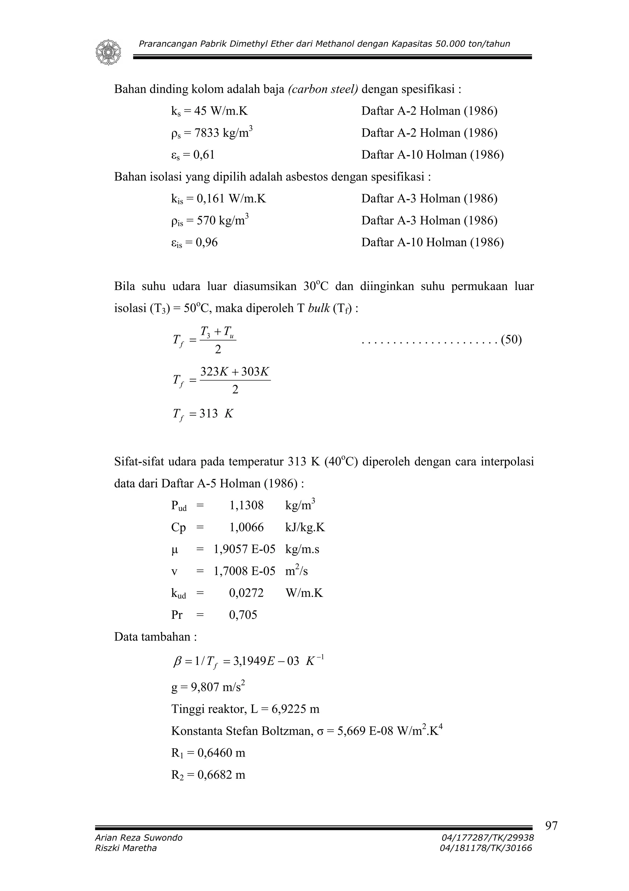 13-Reaktor Fixed Bed R-01 | PDF