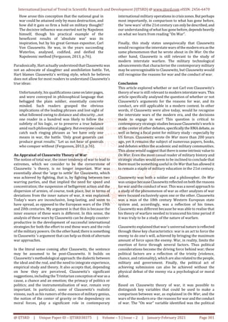 Conceptualisation of War Clausewitzian and Anti Clausewitzian ...
