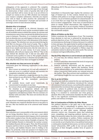 Conceptualisation of War Clausewitzian and Anti Clausewitzian ...