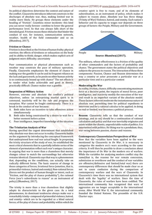 Conceptualisation of War Clausewitzian and Anti Clausewitzian ...