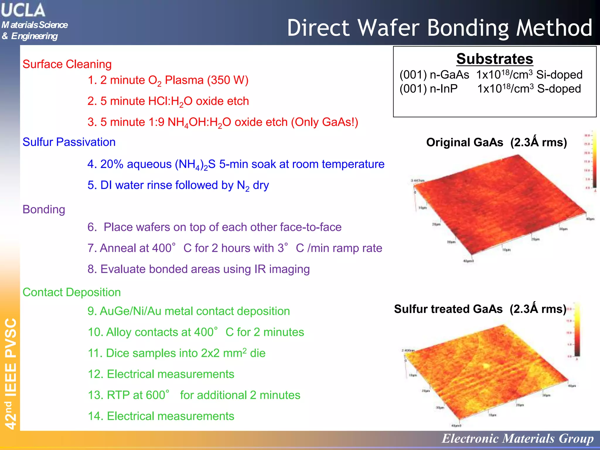 IEEE PVSC Wafer Bonding MG0617 | PPTX