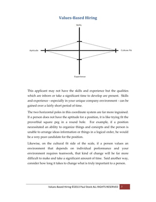 Values-Based Hiring - White Paper by Paul Stock | PDF | Job Market ...