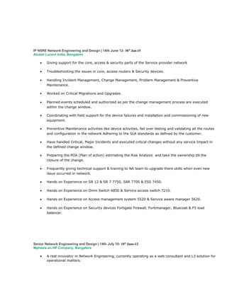 Srinivasalu R CV | DOC | Computer Networking | Computing