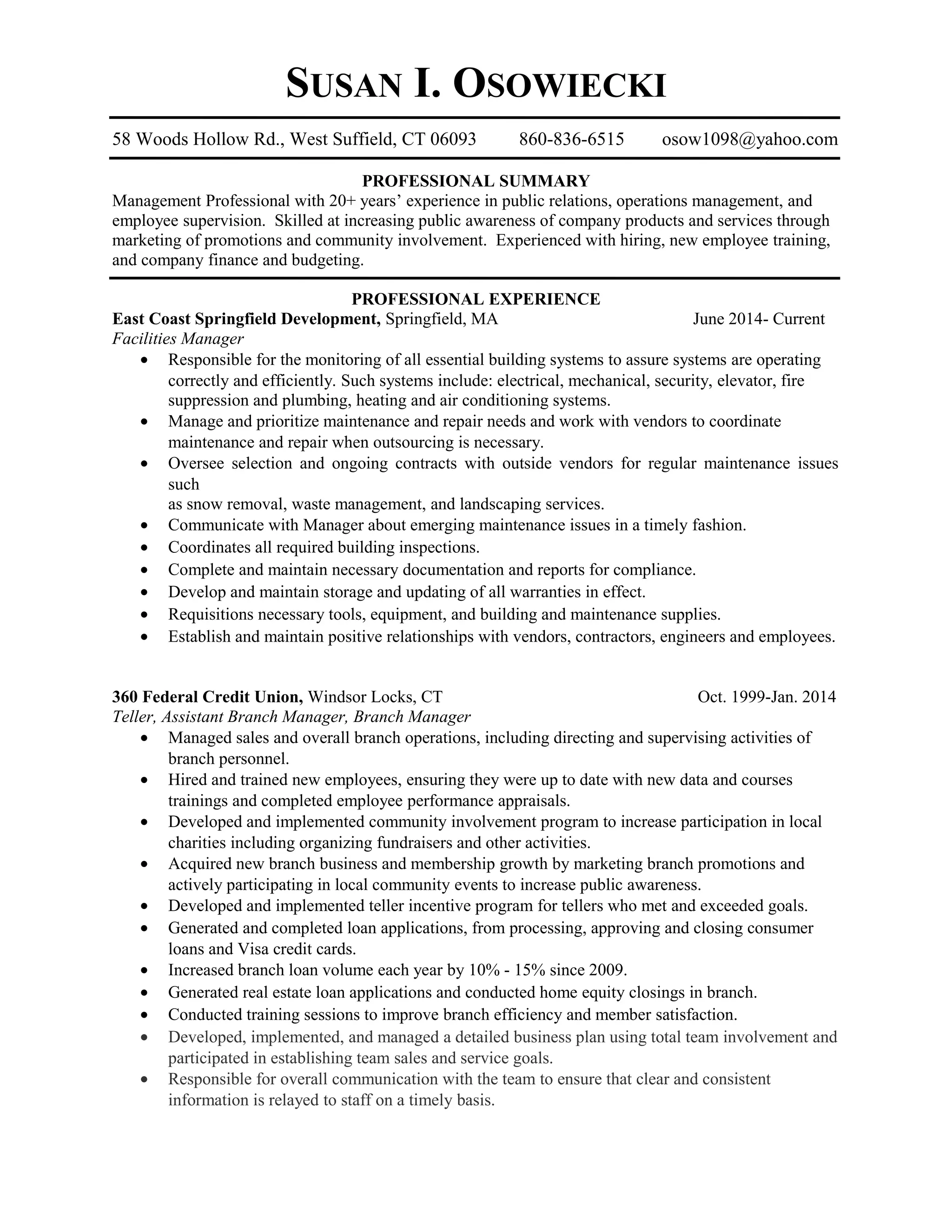Susan_Osowiecki_Resume Final 1 | PDF