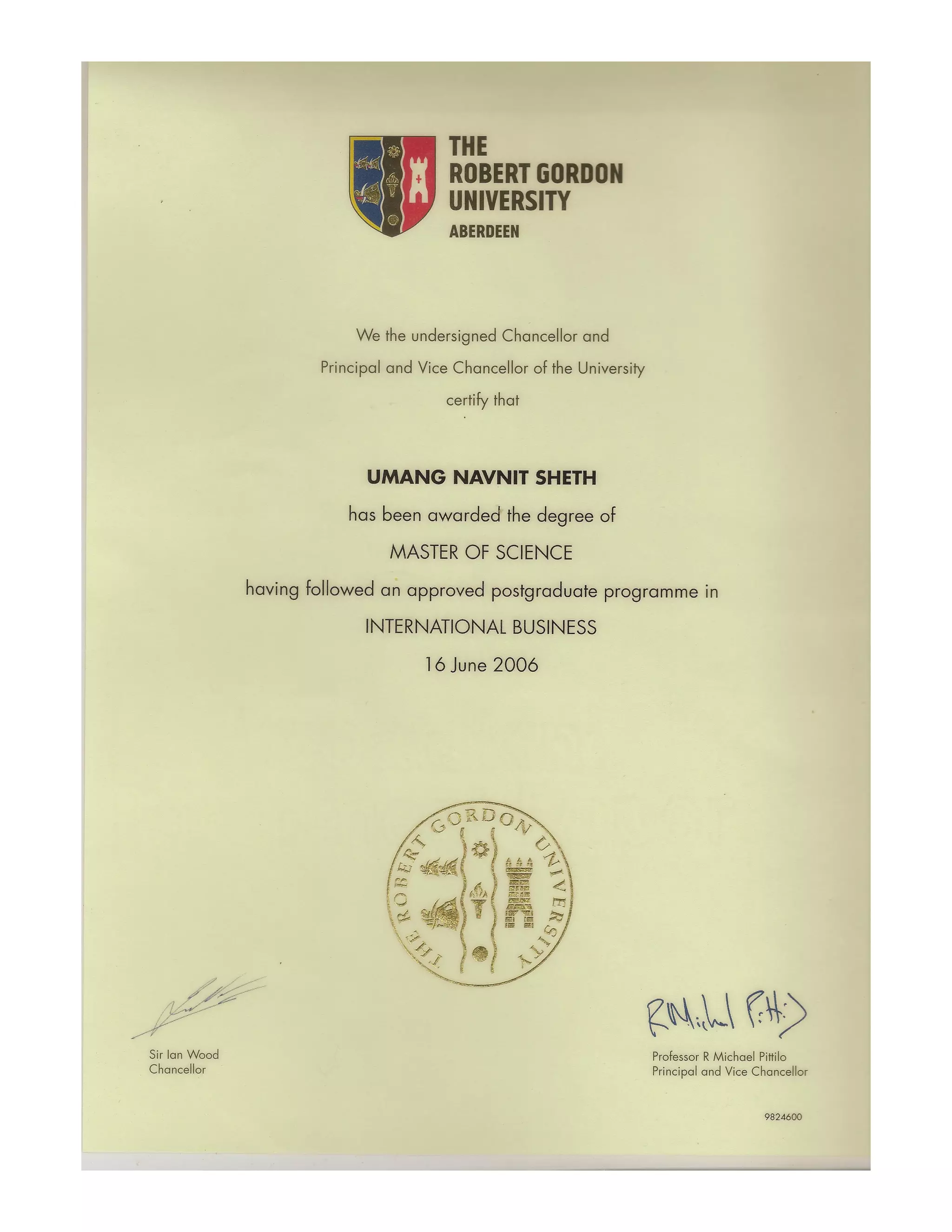 MBA Certificate | PDF