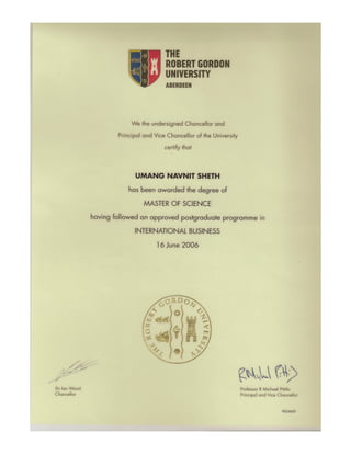 MBA Certificate | PDF