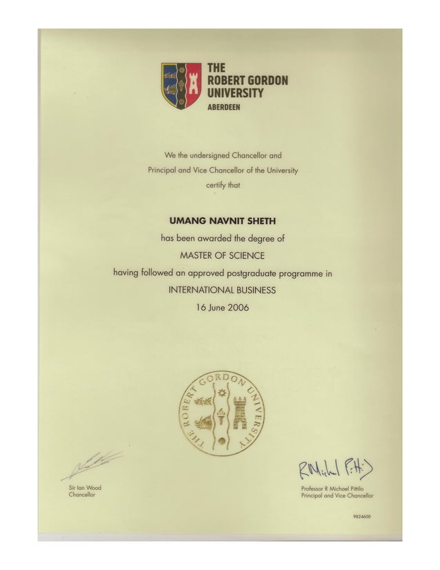 MBA Certificate | PDF