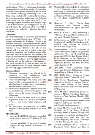 Effect of Agricultural Transformation Agenda Support Program Phase 1 ...