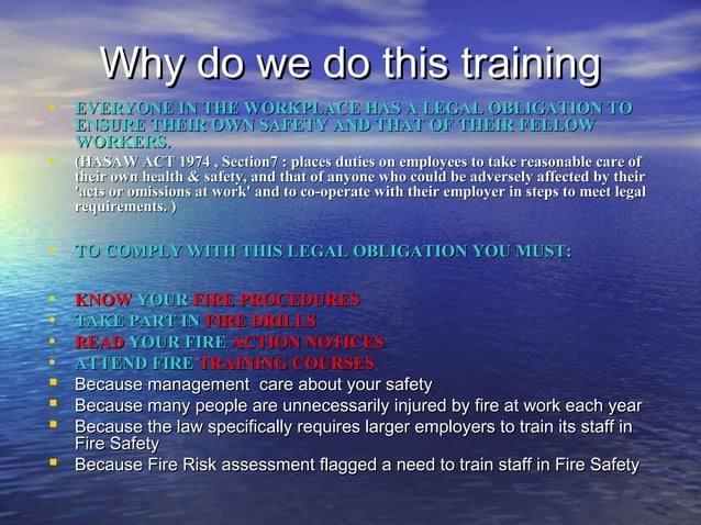 Fire Safety Refresher Training | PPT