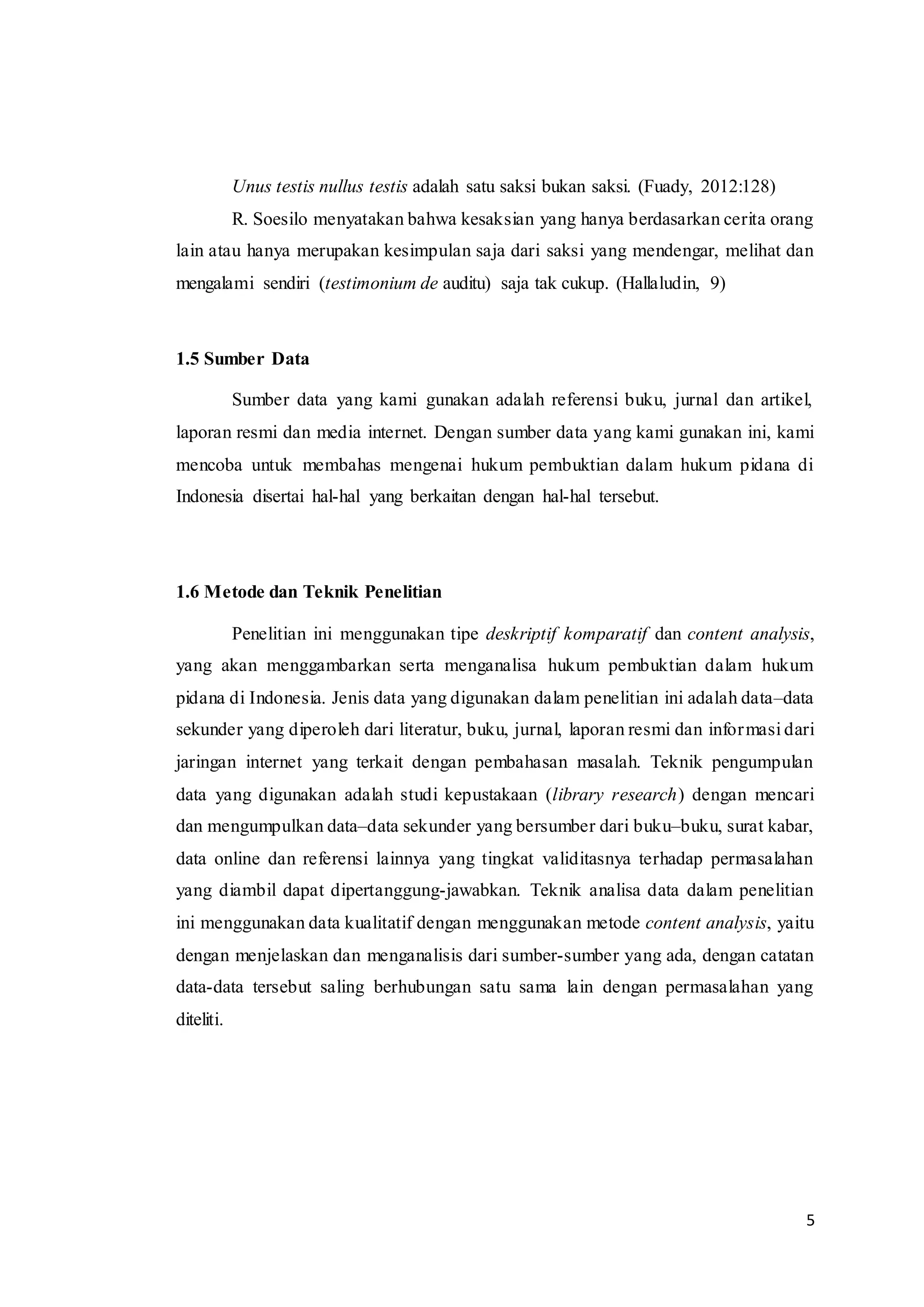 Paper Hukum Pembuktian (Hansel) | PDF