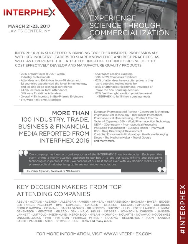 INTERPHEX 2017 Information | PDF