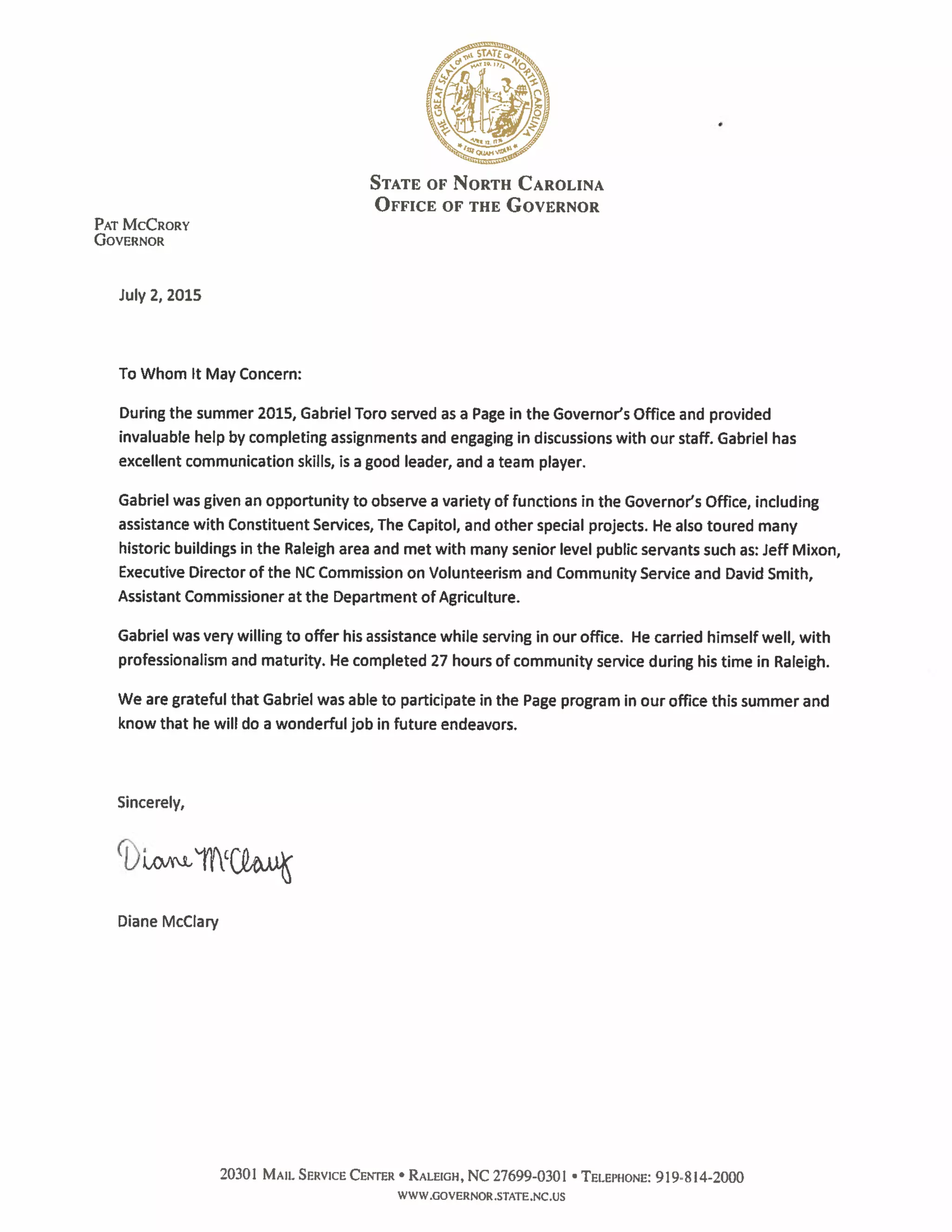 Letter of Recommendation (Page Program) | PDF | Educational Assessment ...