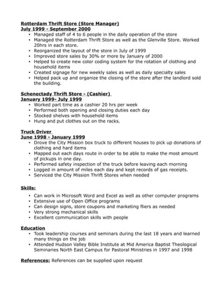 Toms Resume | ODT
