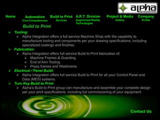 Alpha Intro_2016 | PPSX | Manufacturing Industry | Industries