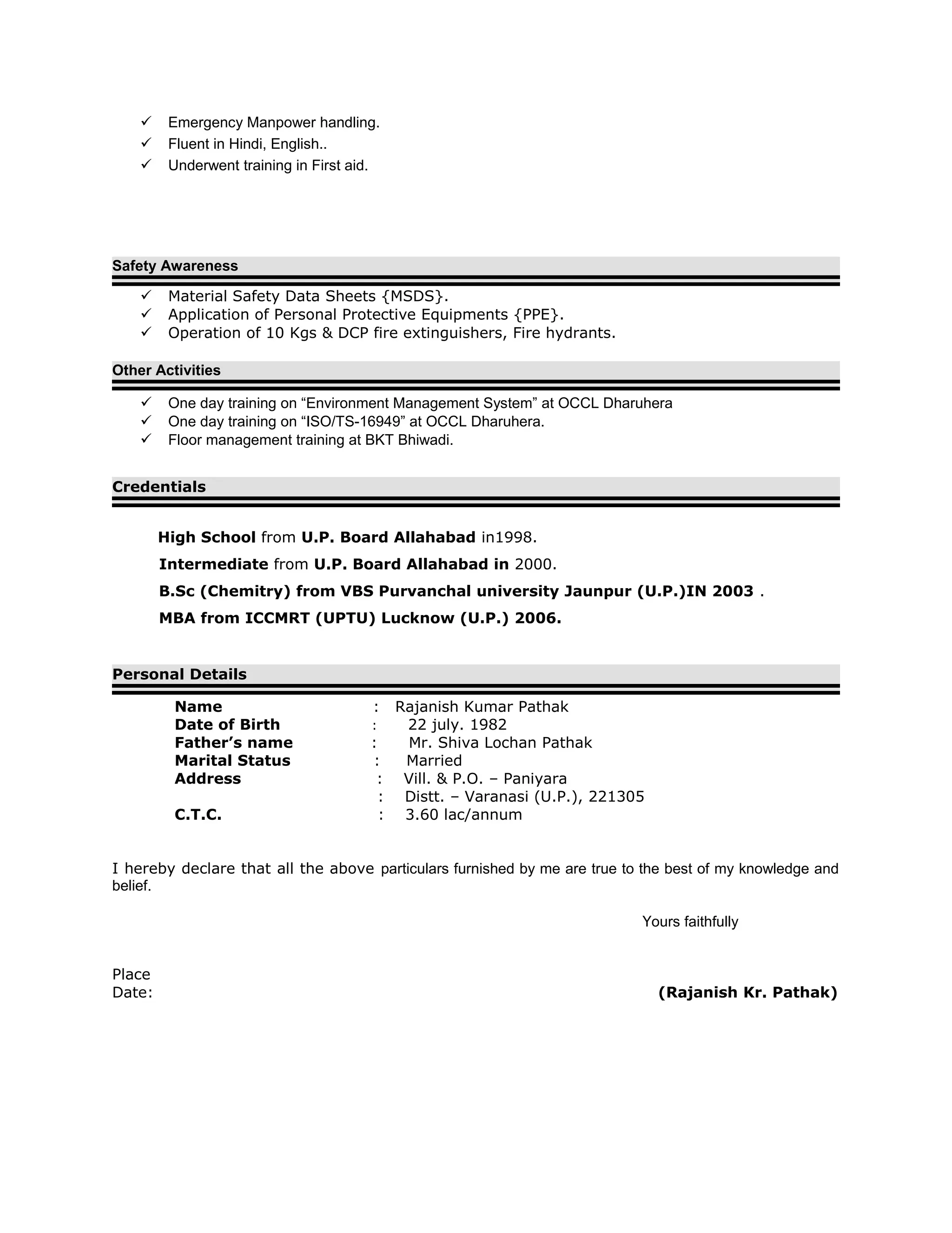Resume Raj Pdf