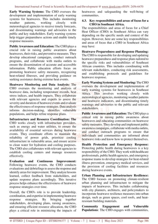Heatwave in Southeast Africa and the Role of a Chief Heat Officer A ChatGPT Analysis | PDF