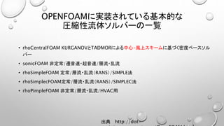 rhoCentralFoam in OpenFOAM | PDF
